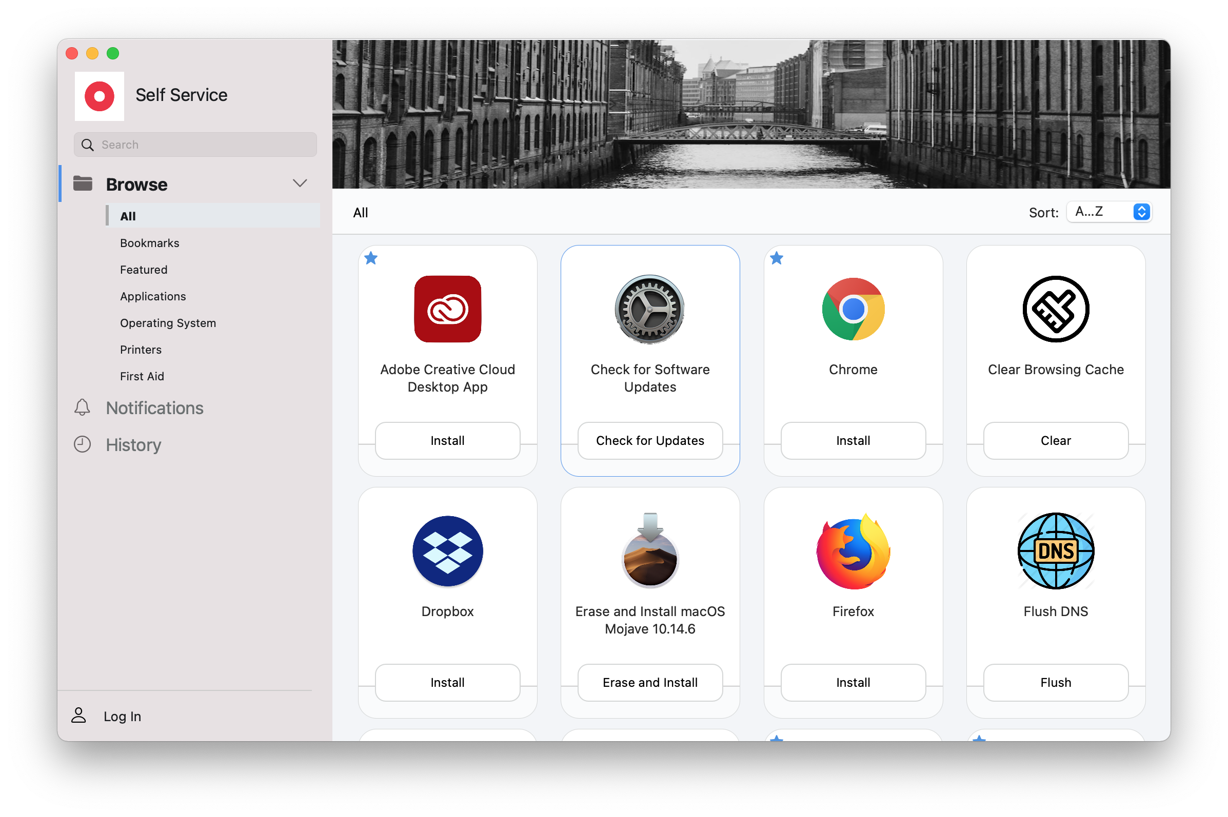 Items will include Applications and Updates to install, other tasks ...